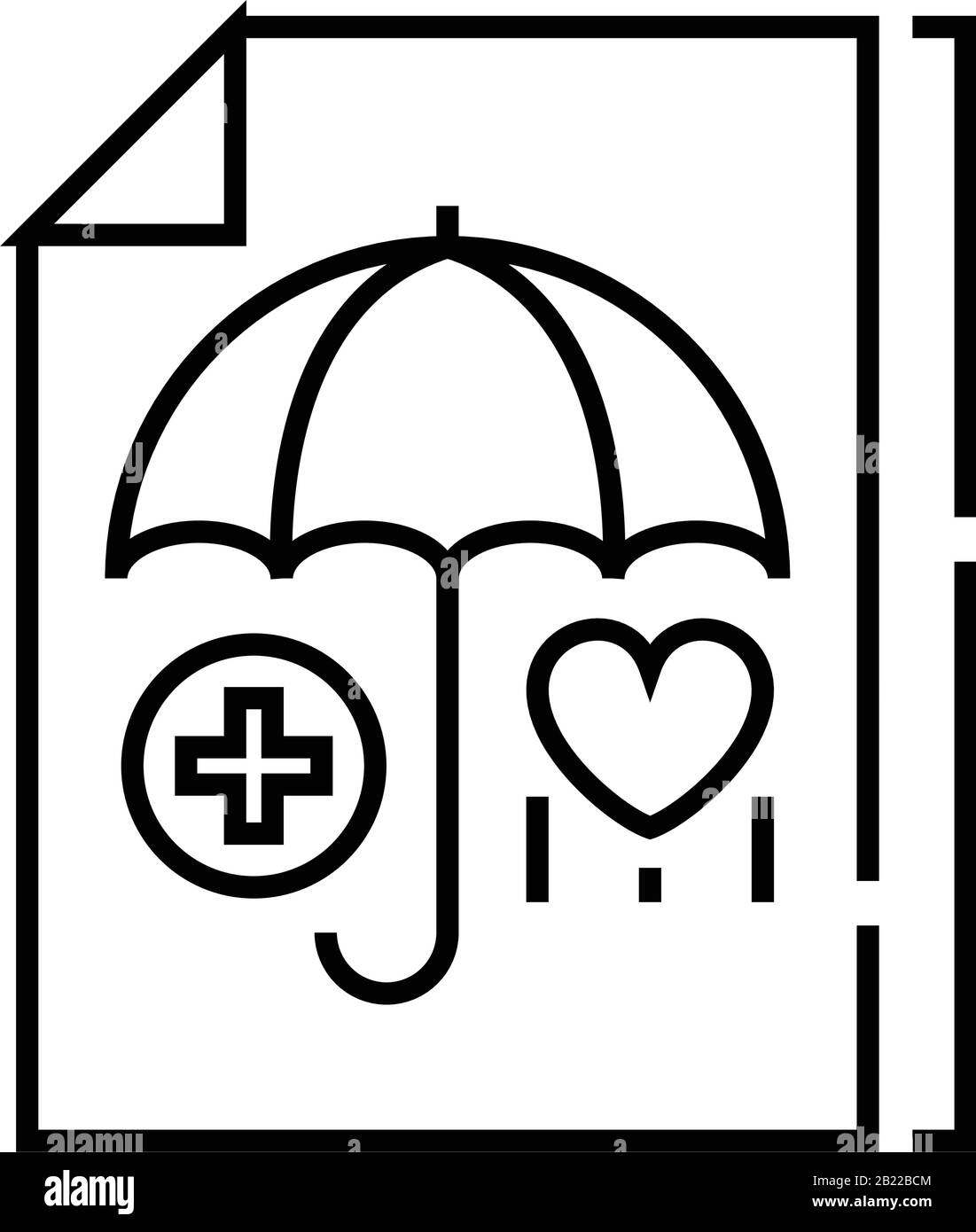 Insurance line icon, concept sign, outline vector illustration, linear ...