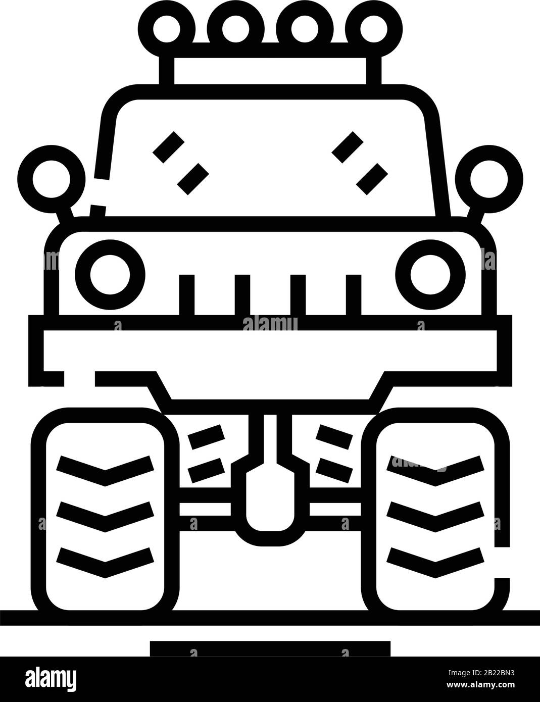 Jeep type line icon, concept sign, outline vector illustration, linear ...