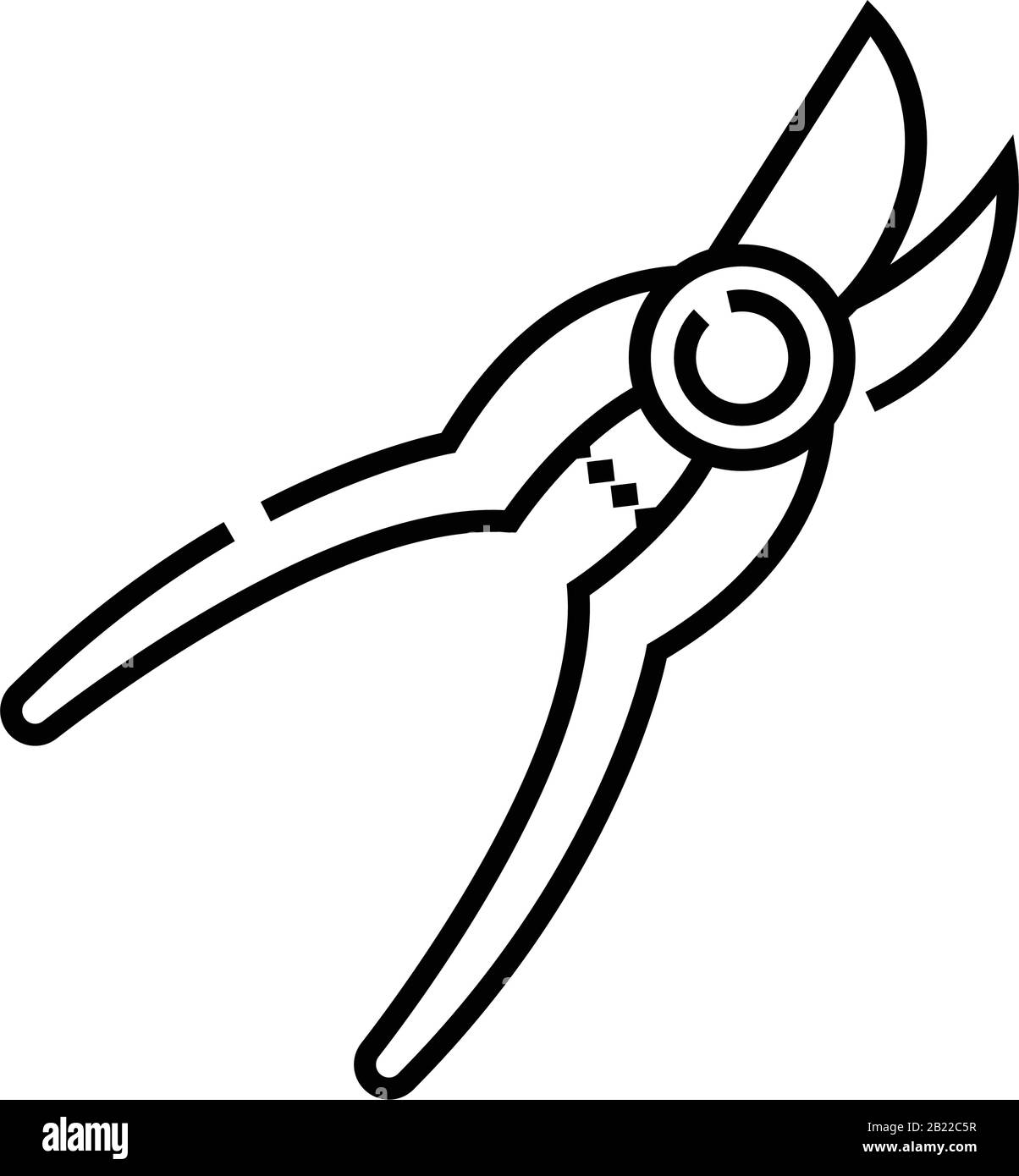 Nippers line icon, concept sign, outline vector illustration, linear ...