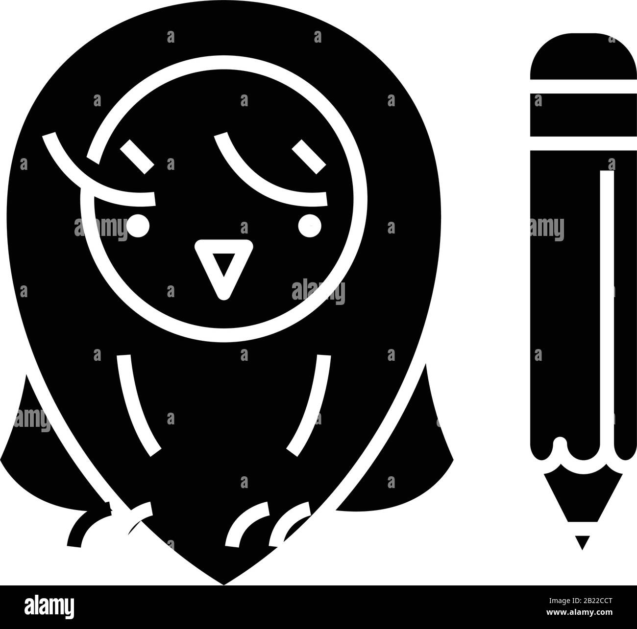 Elementary education black icon, concept illustration, vector flat ...