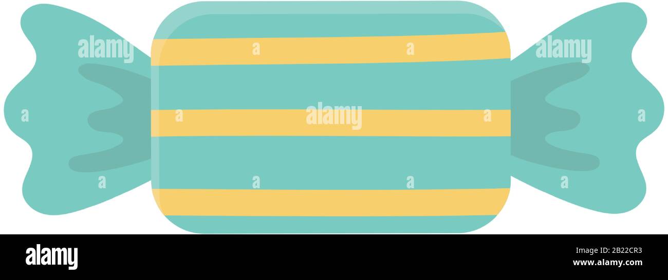 sweet wrapped candy icon design white background vector illustration ...