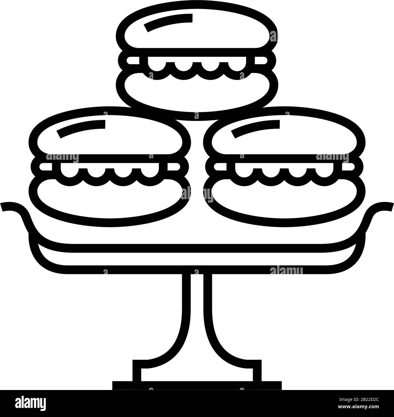Sausage bread icon linear Cut Out Stock Images & Pictures - Alamy