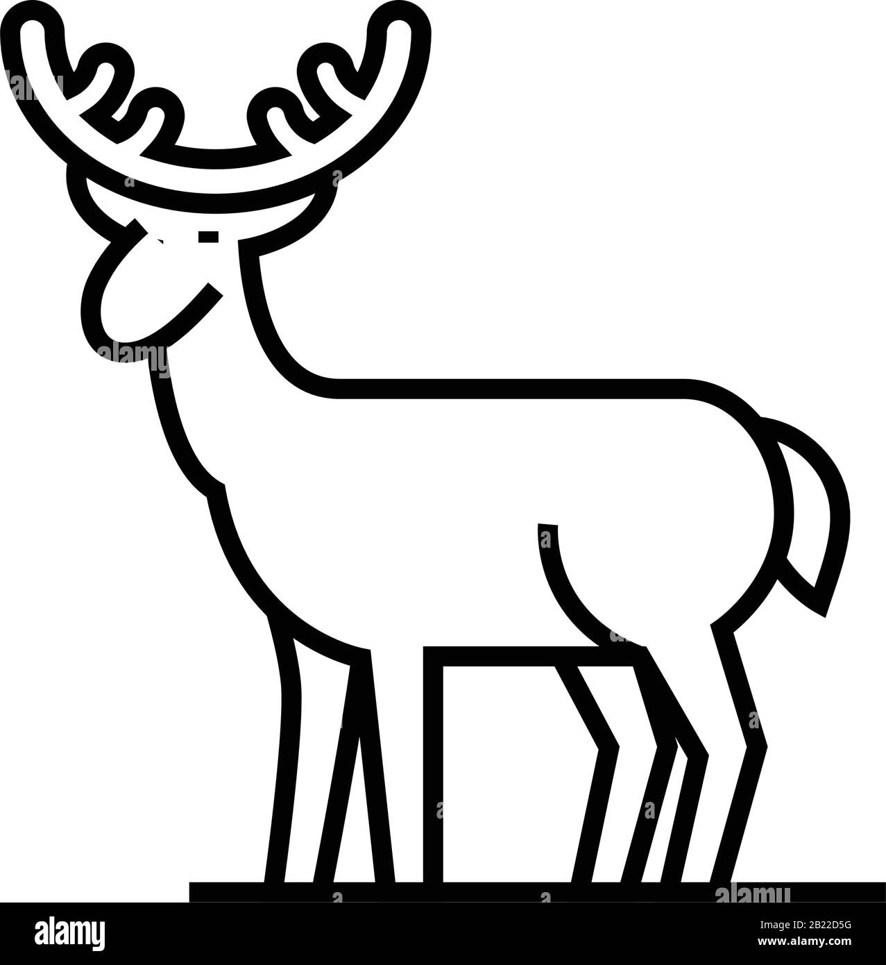 Magic deer line icon, concept sign, outline vector illustration, linear ...