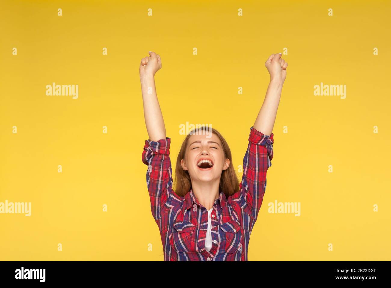 Celebration ecstatic arms raised hi-res stock photography and images ...