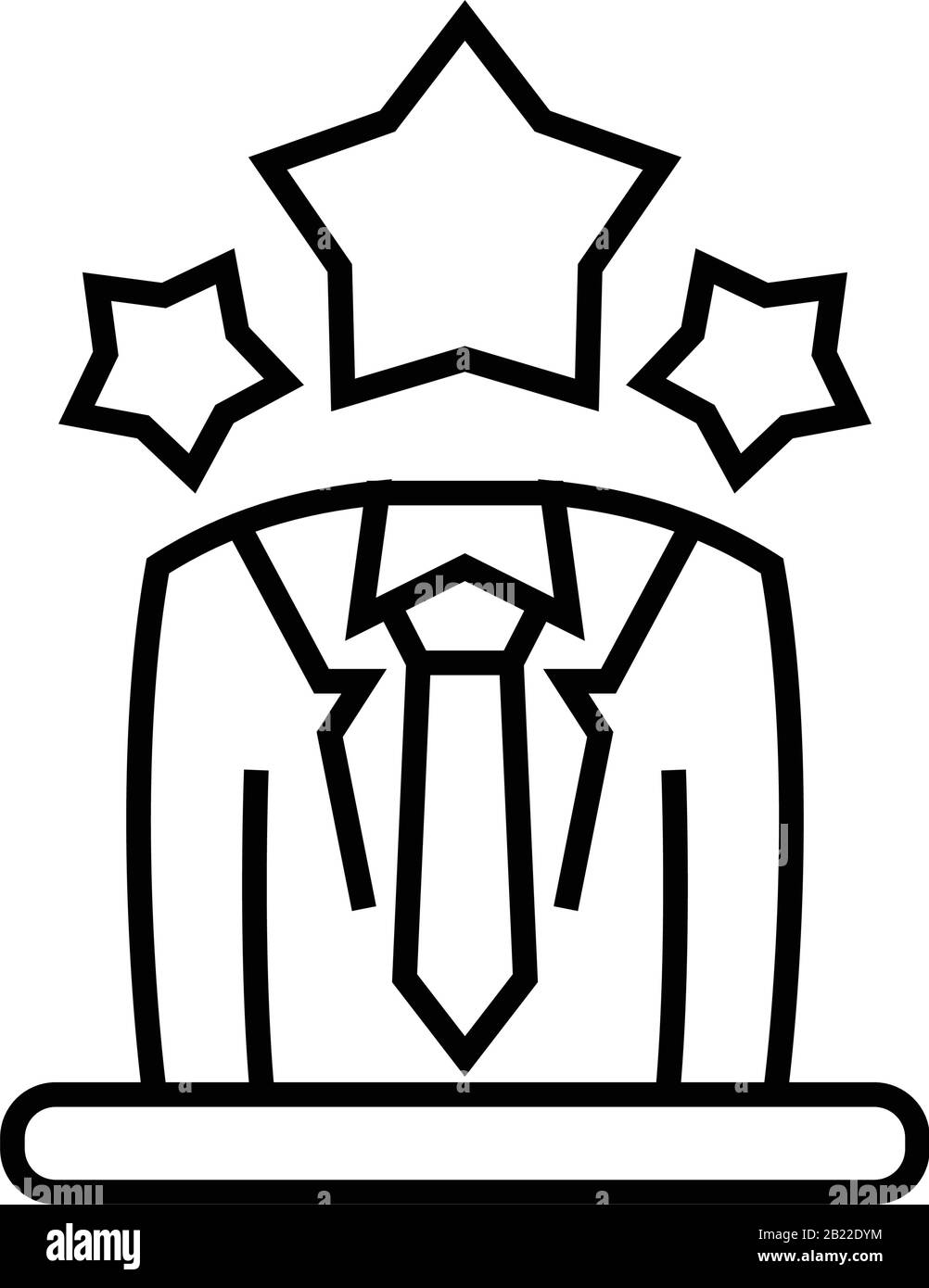 Master head line icon, concept sign, outline vector illustration ...