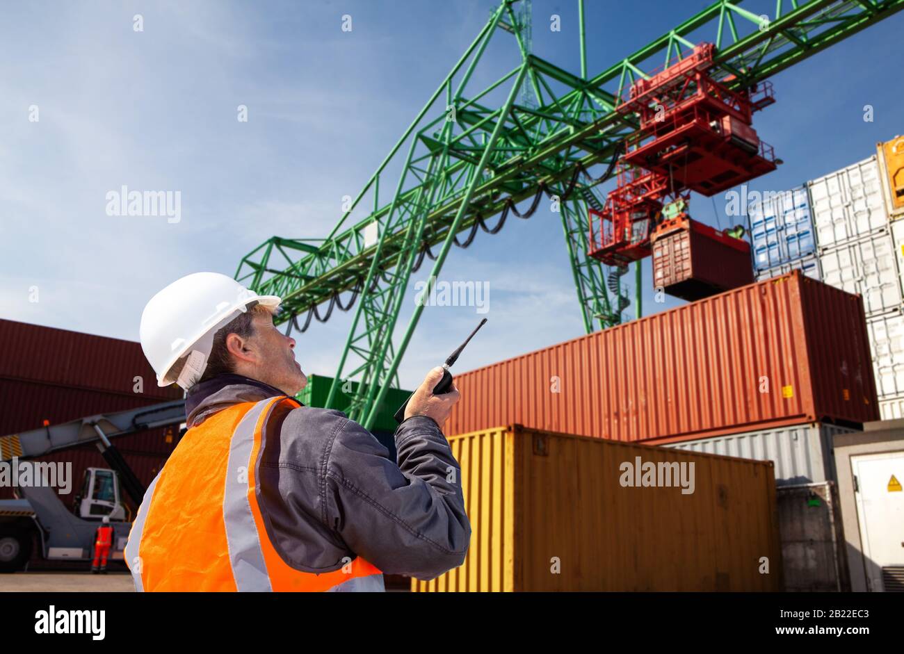 forwarding manager worker controlling container terminal,harbour ...