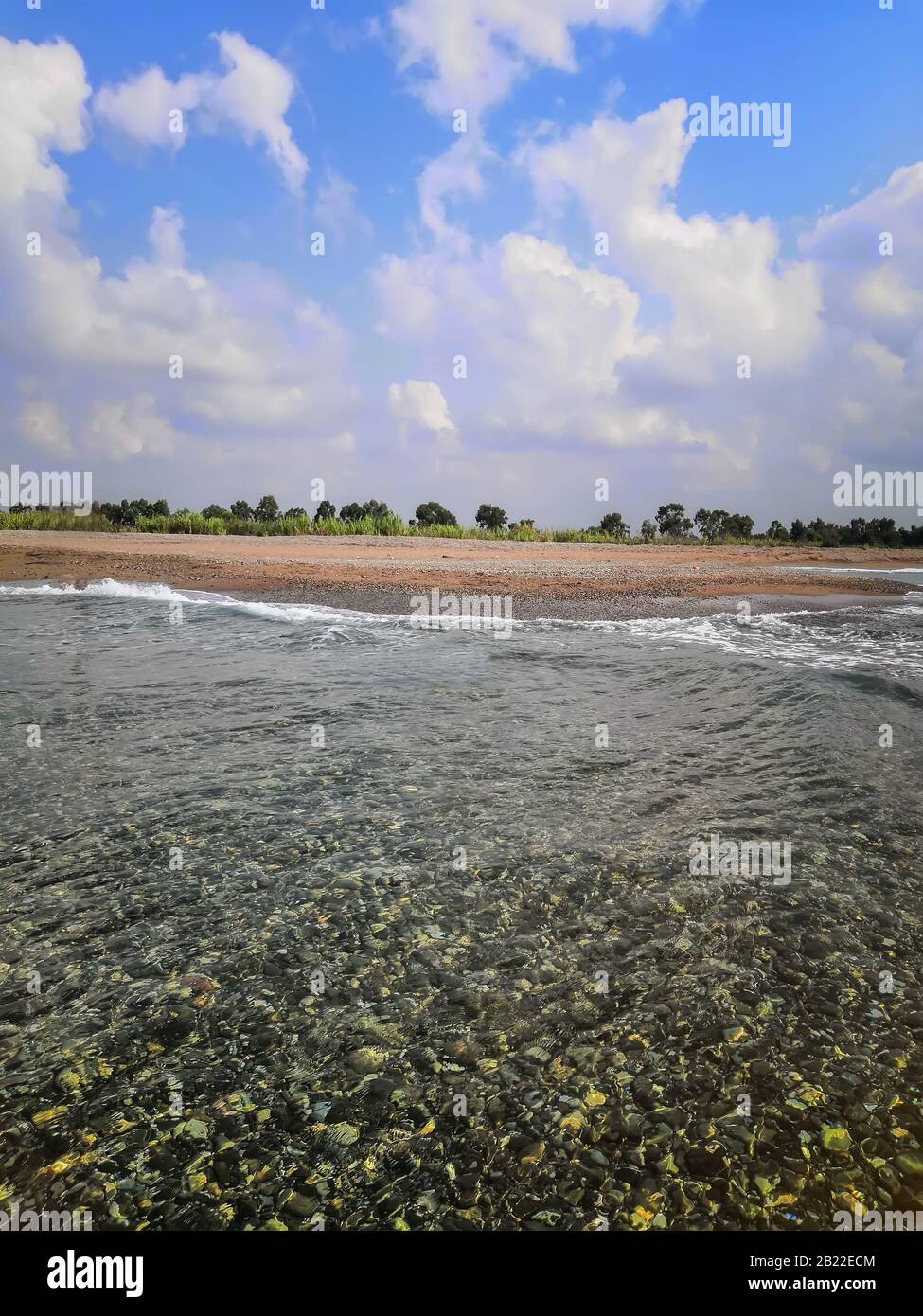 Landscape with a view of the calm sea Stock Photo - Alamy