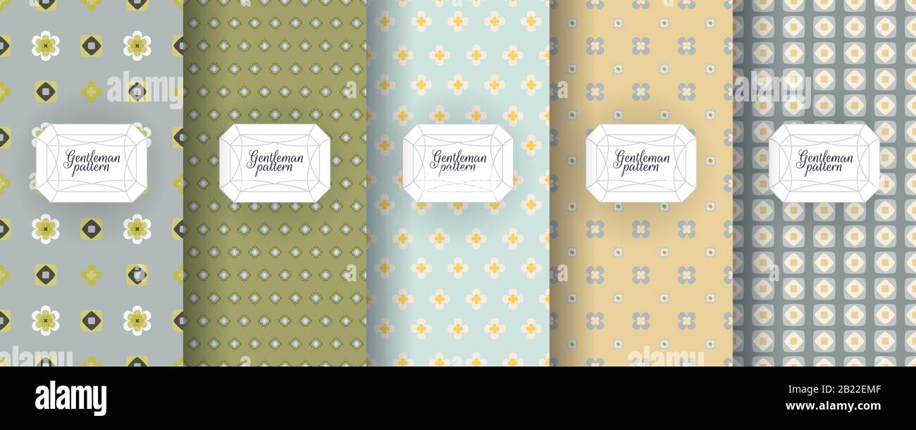 Set of seamless patterns for men s clothing, ties, tuxedos, t-shirts ...