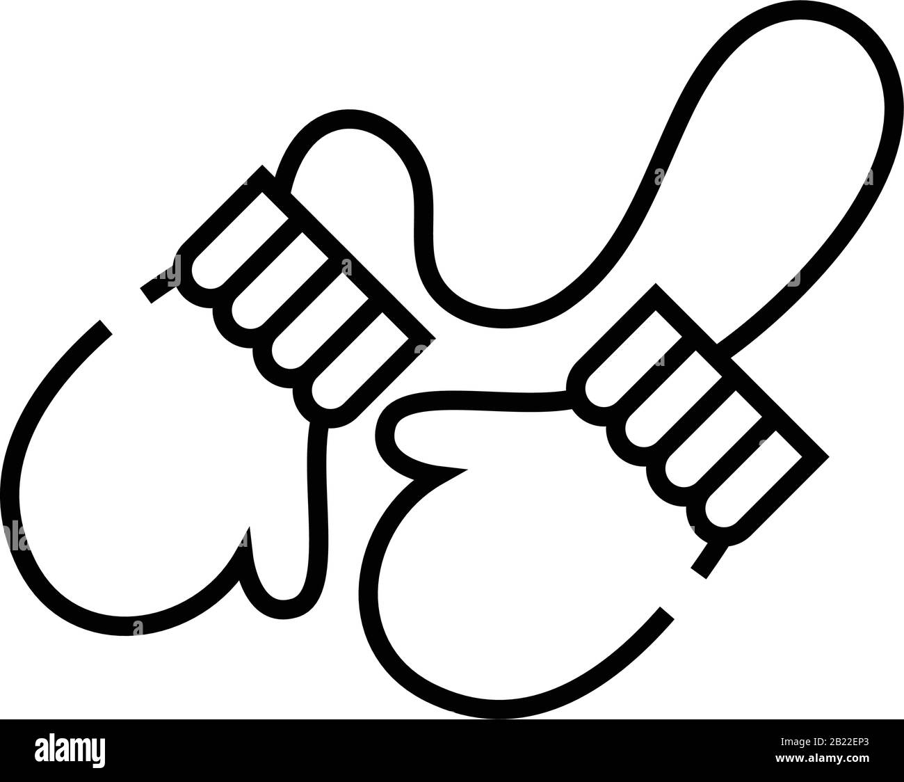 Mittens line icon, concept sign, outline vector illustration, linear ...