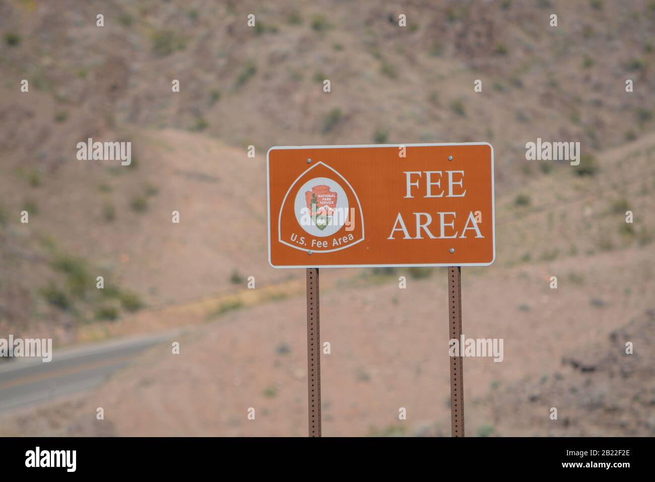 Fee Area Sign in the Lake Mead National Recreation Area, Mohave County ...