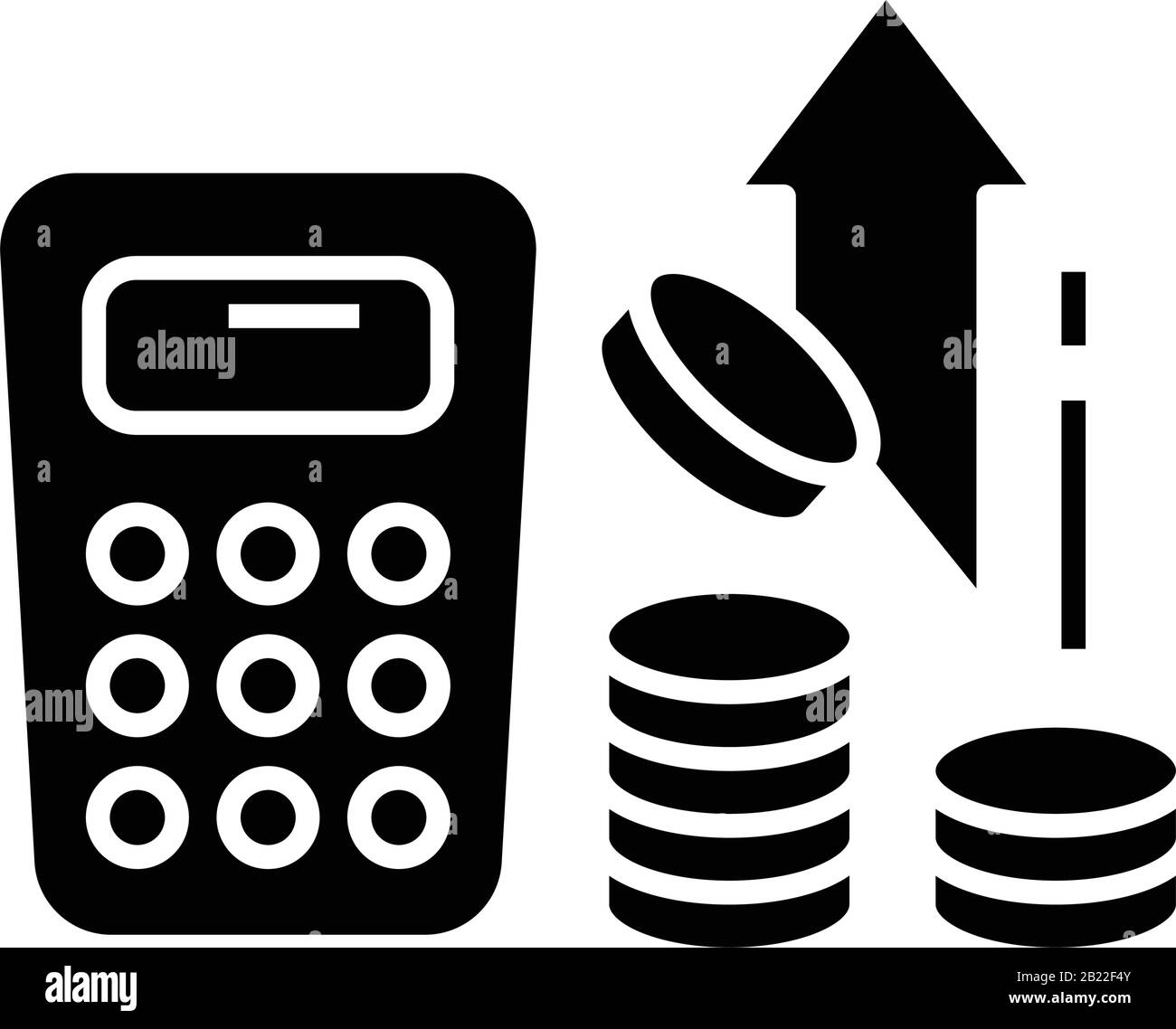 Evaluate profits black icon, concept illustration, vector flat symbol, glyph sign Stock Vector ...