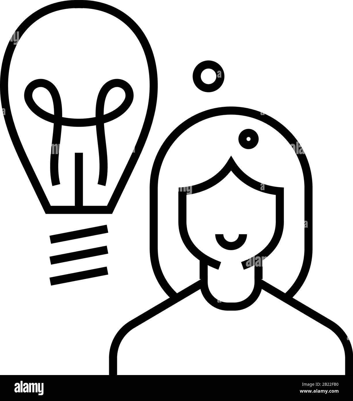 New idea line icon, concept sign, outline vector illustration, linear ...