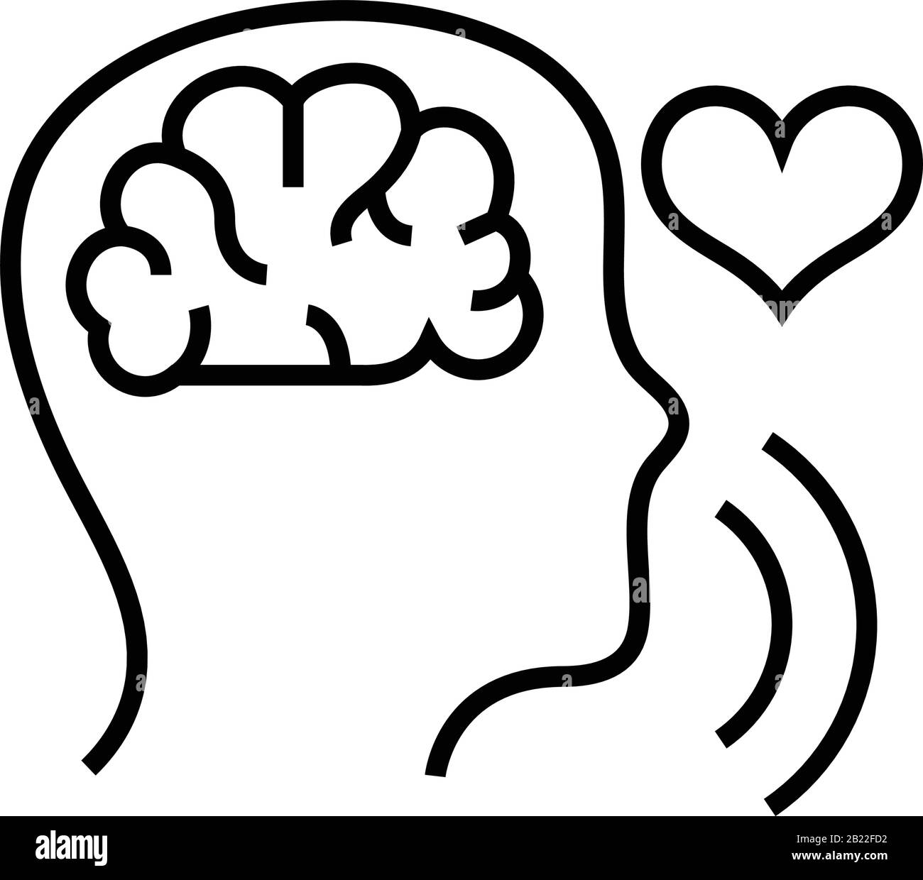 Liking words line icon, concept sign, outline vector illustration ...