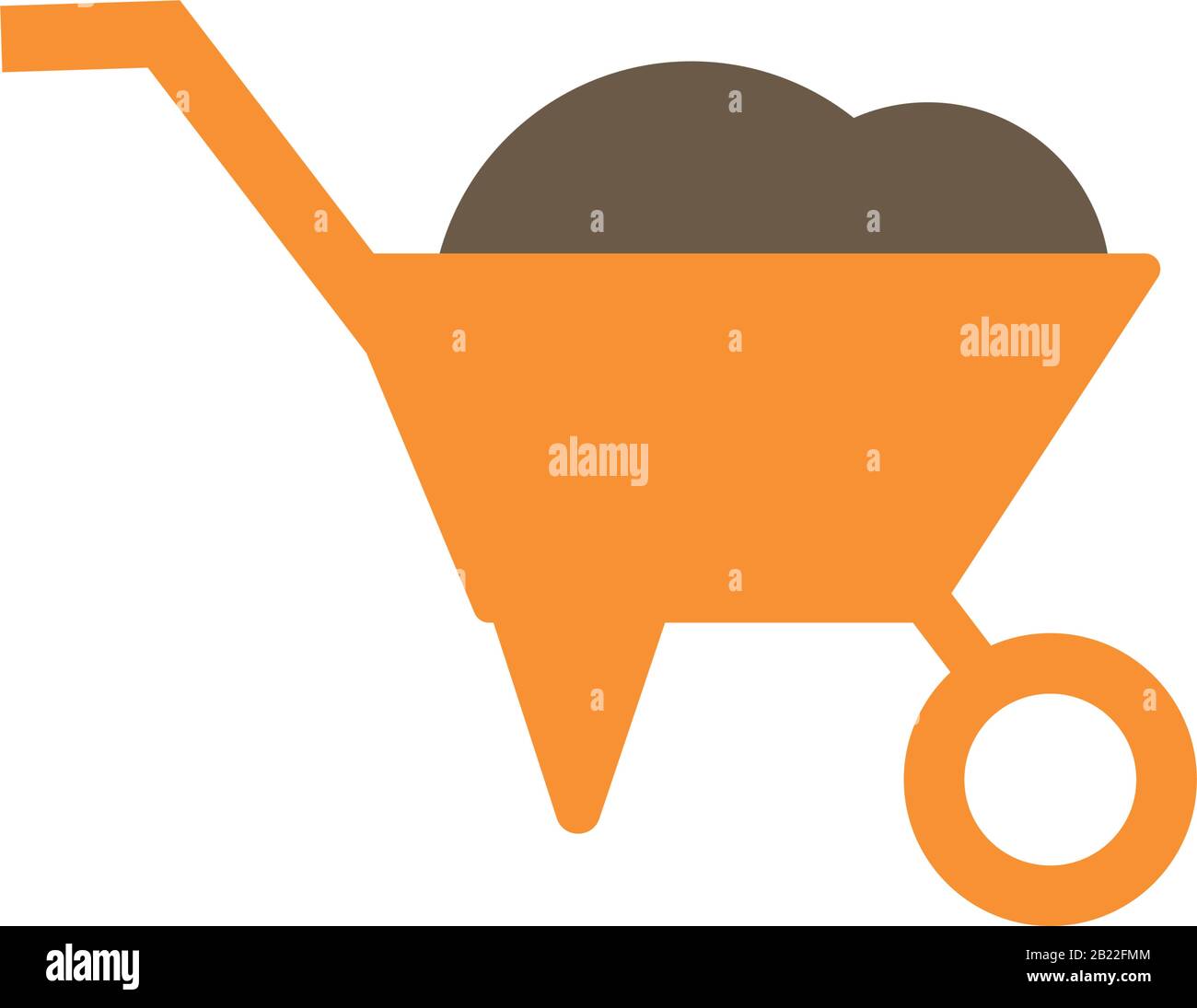 Isolated wheelbarrow flat style icon vector design Stock Vector Image ...