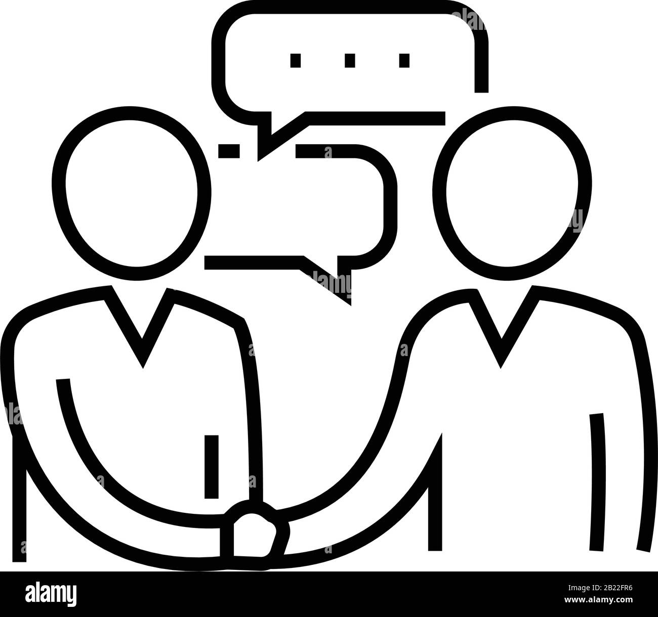 Office communications line icon, concept sign, outline vector ...