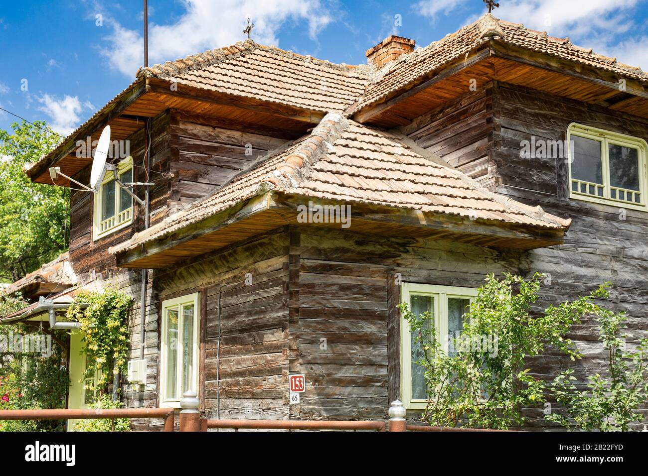 Traditional romanian wooden architecture, Transylvania, Romania Stock ...