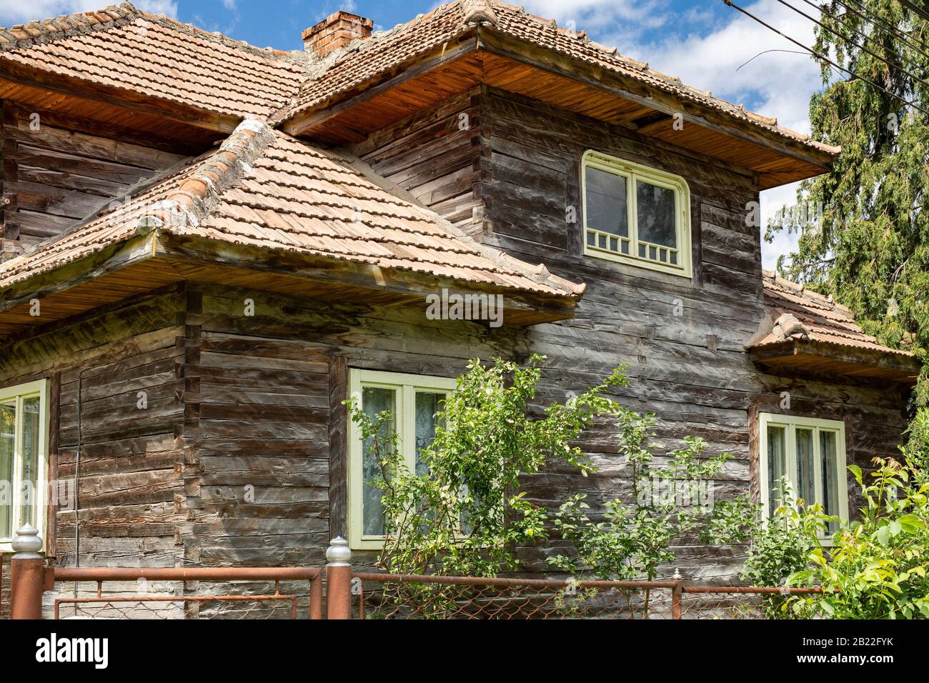 Traditional romanian wooden architecture, Transylvania, Romania Stock ...
