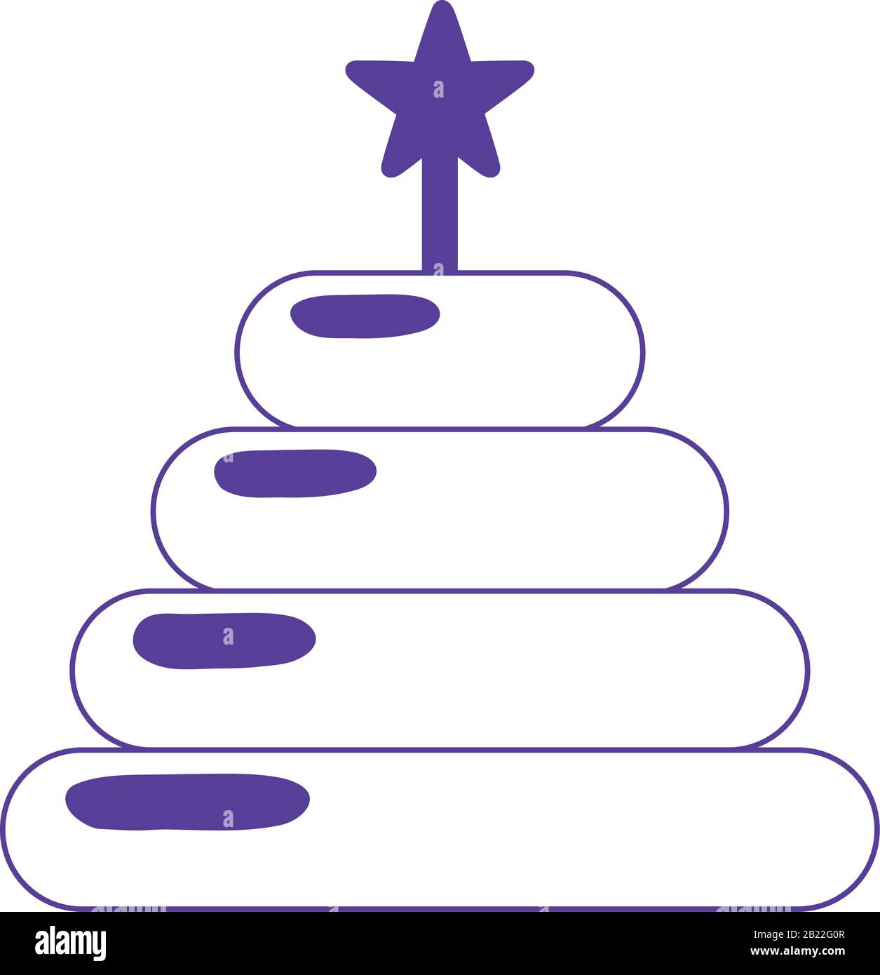 stacking tower star kids toy icon design white background vector ...