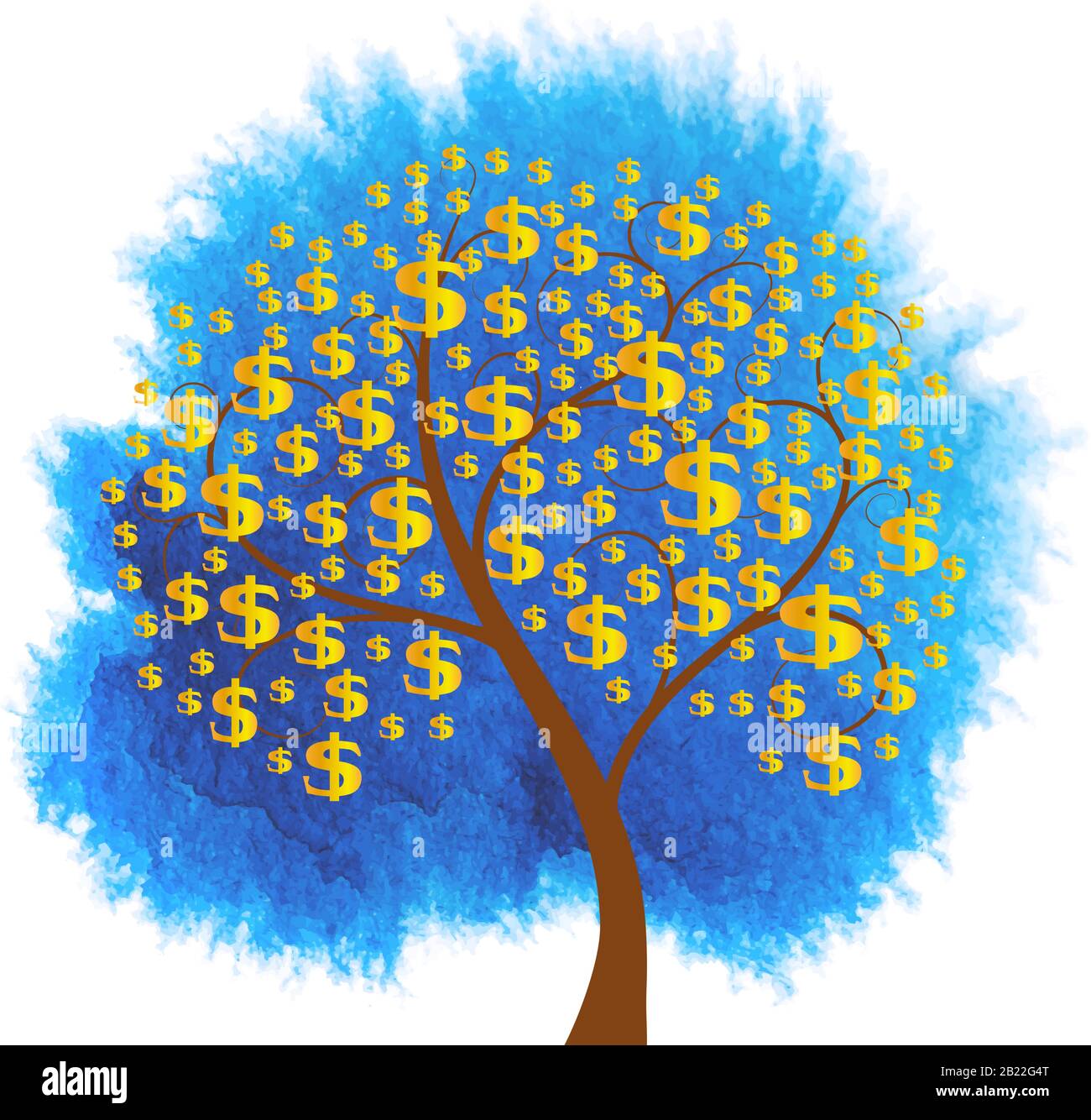 Dollar sign green leaves font Stock Vector Images - Alamy