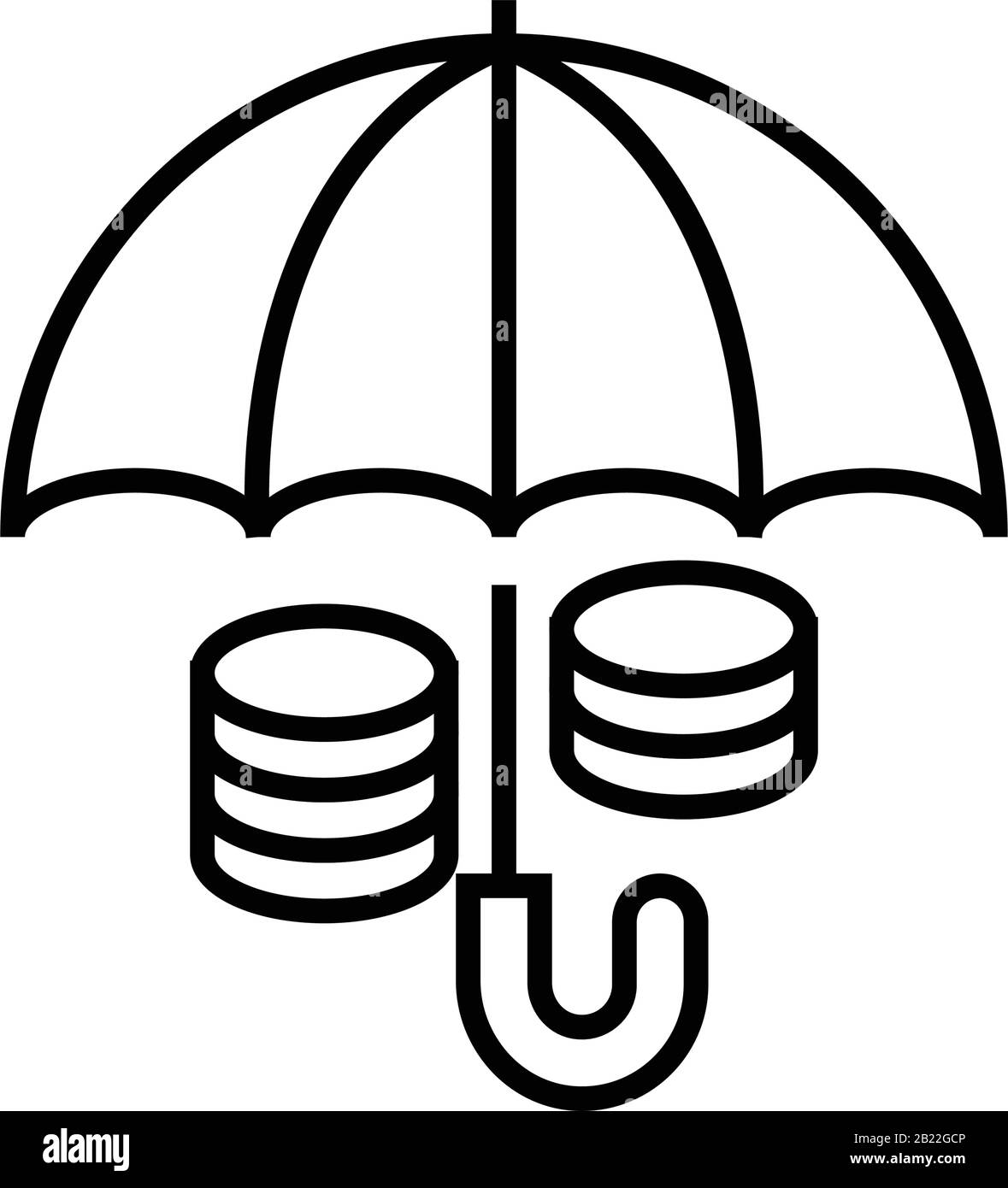 Law protection line icon, concept sign, outline vector illustration ...