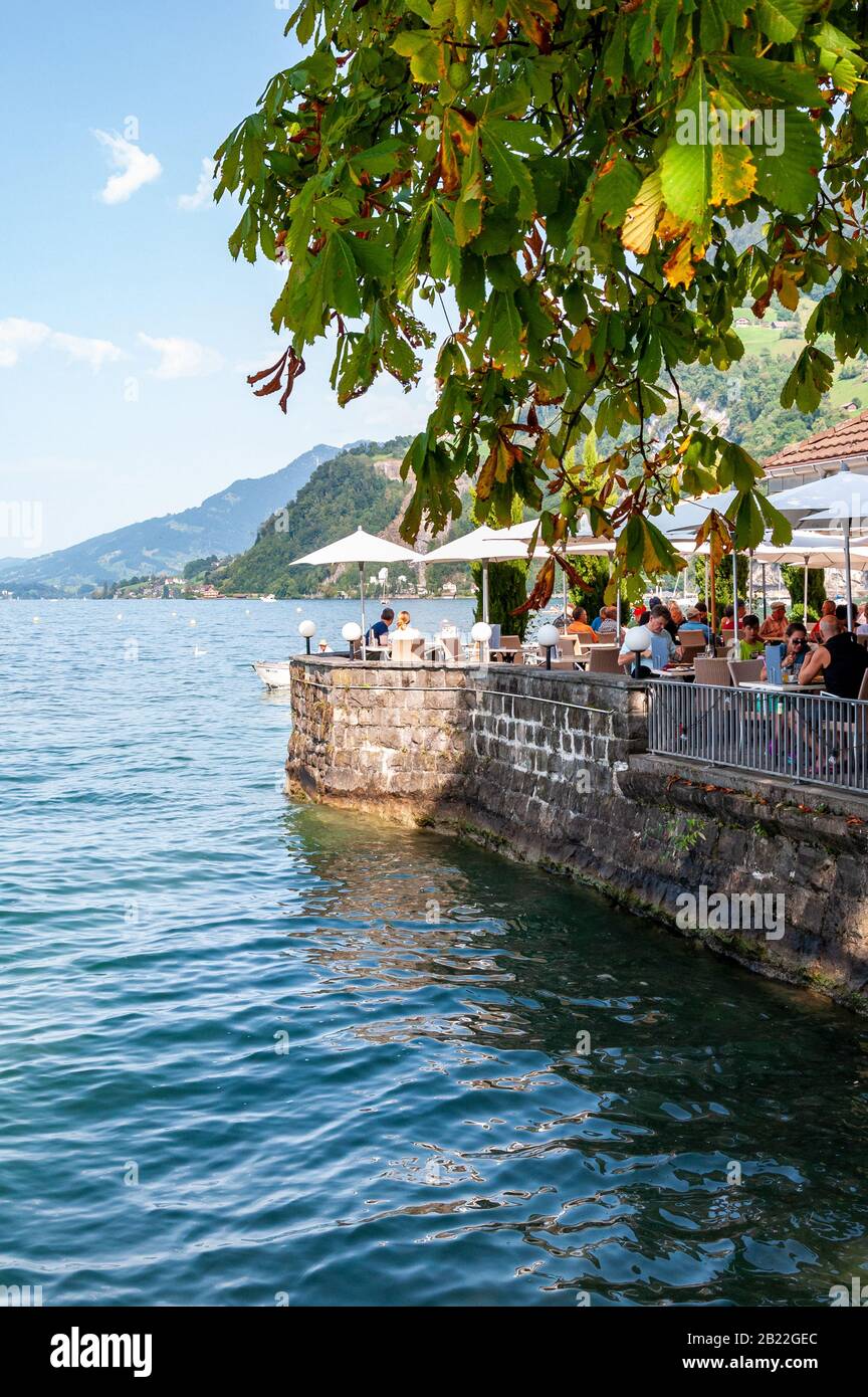 Lucerne, Switzerland. Enchanting city on the homonymous lake and on the ...