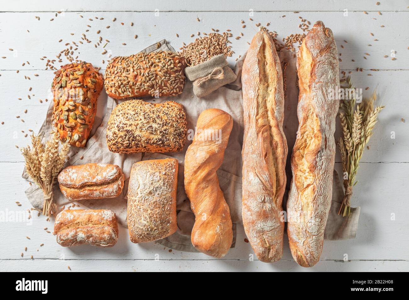 Rustic baguettes hi-res stock photography and images - Alamy