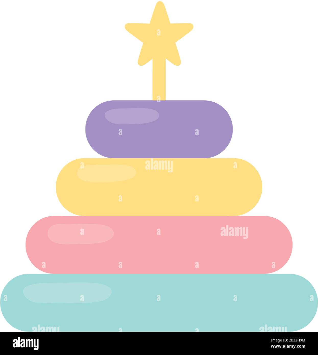 stacking tower star kids toy icon design white background vector ...