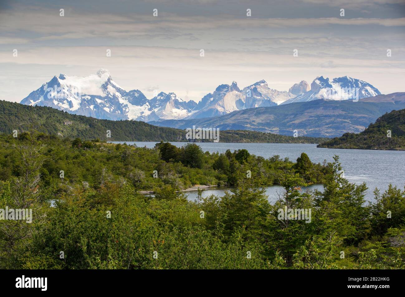 Torres del Paine national park, Patagonia, Chile from Lago Toro Stock ...