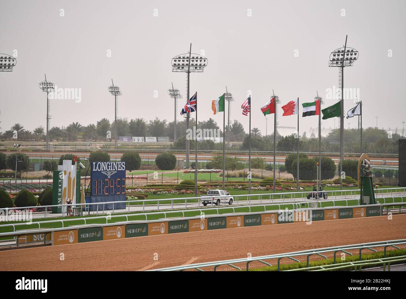 Riyadh, Saudi Arabia. 29th Feb, 2020. The track is set for the ...