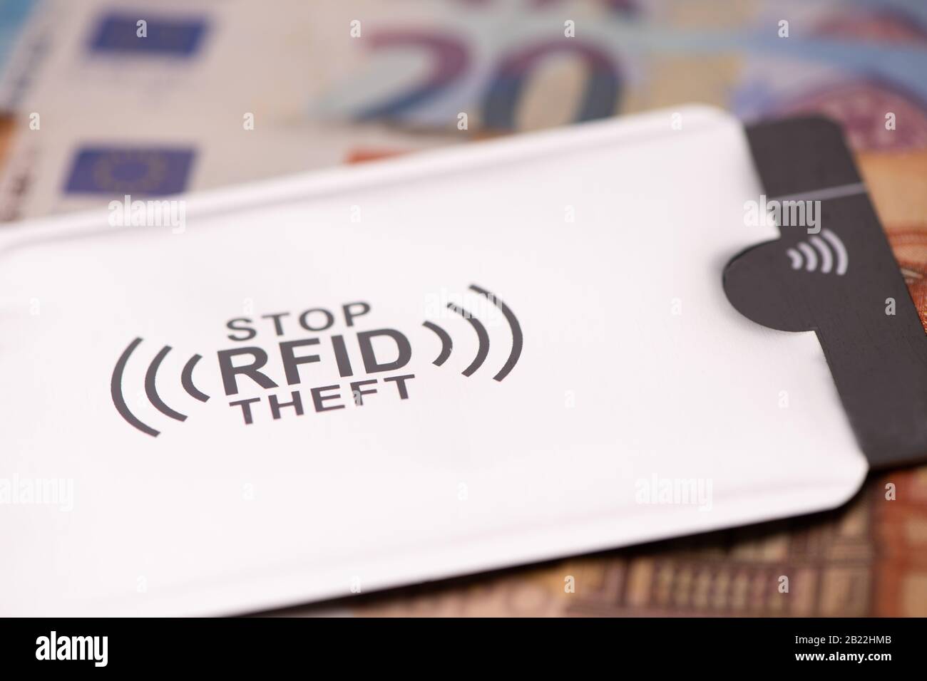 RFID protection sleeve for secure credit card from hacking attack om ...