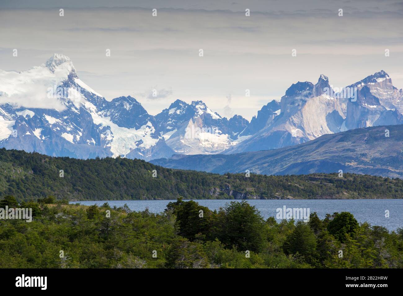 Torres del Paine national park, Patagonia, Chile from Lago Toro Stock ...