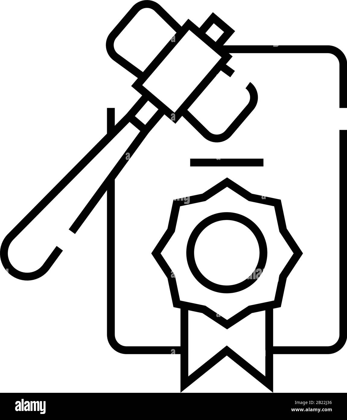 Legal Documents Line Icon Concept Sign Outline Vector Illustration