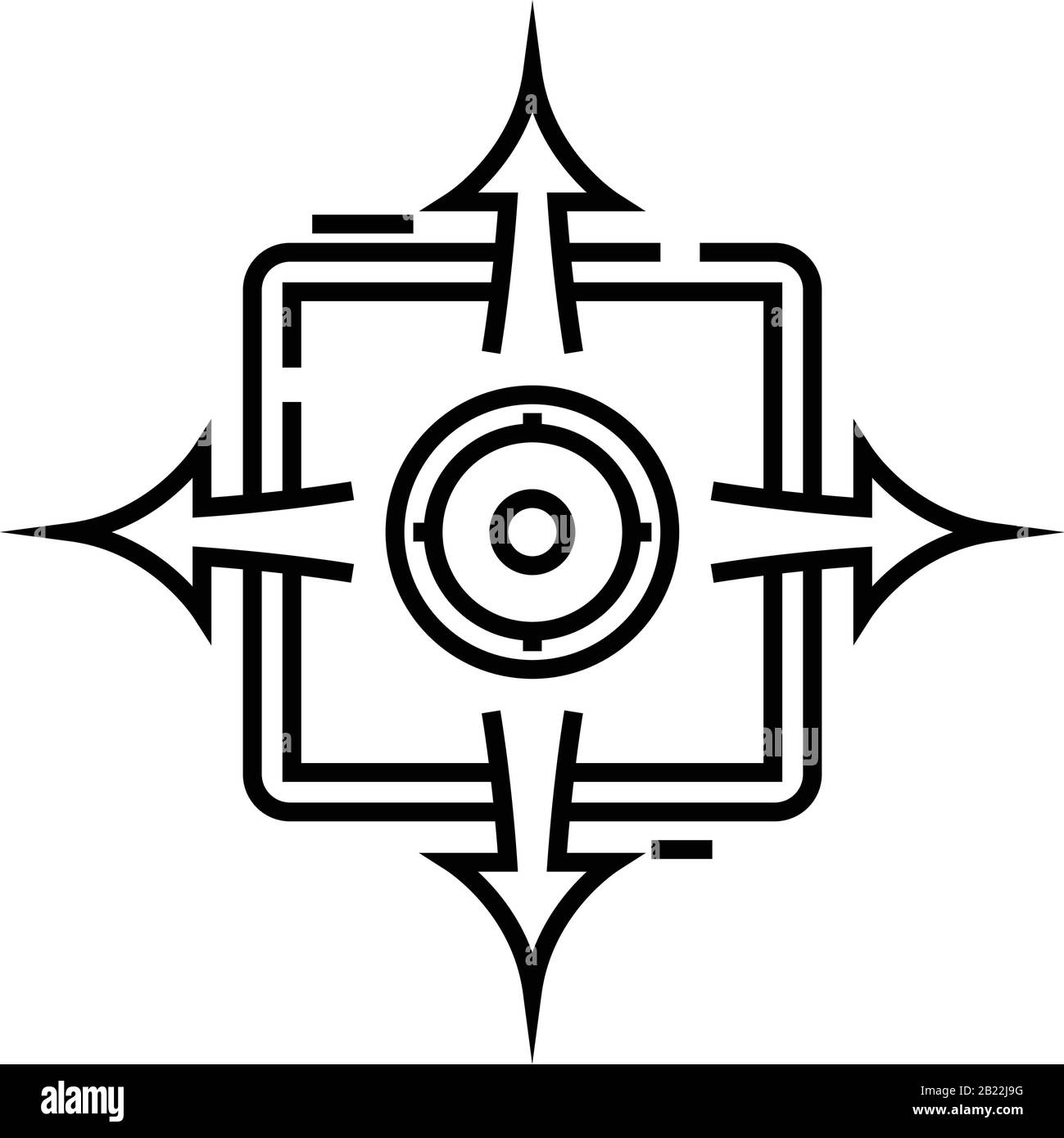 Multitasking line icon, concept sign, outline vector illustration ...