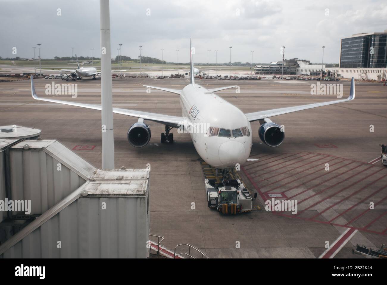 Aircraft parked at the airport Stock Photo - Alamy