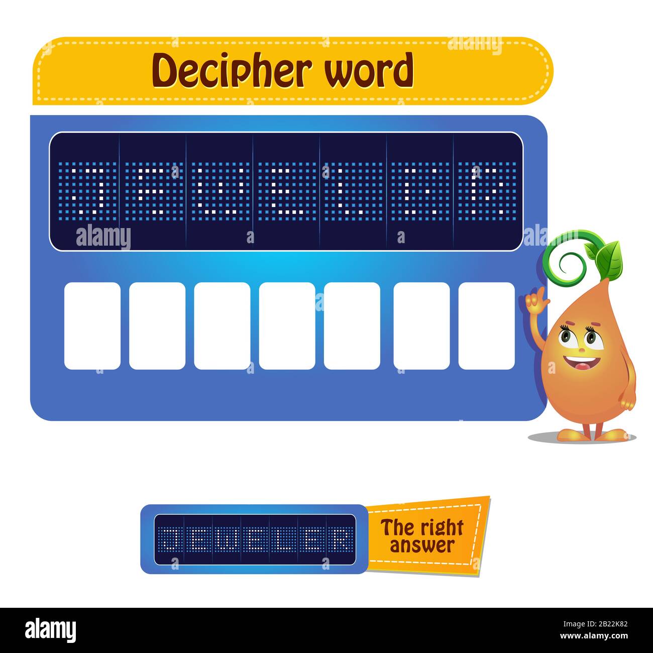 Visual Game,brainteaser for children and adults. Task game decipher ...