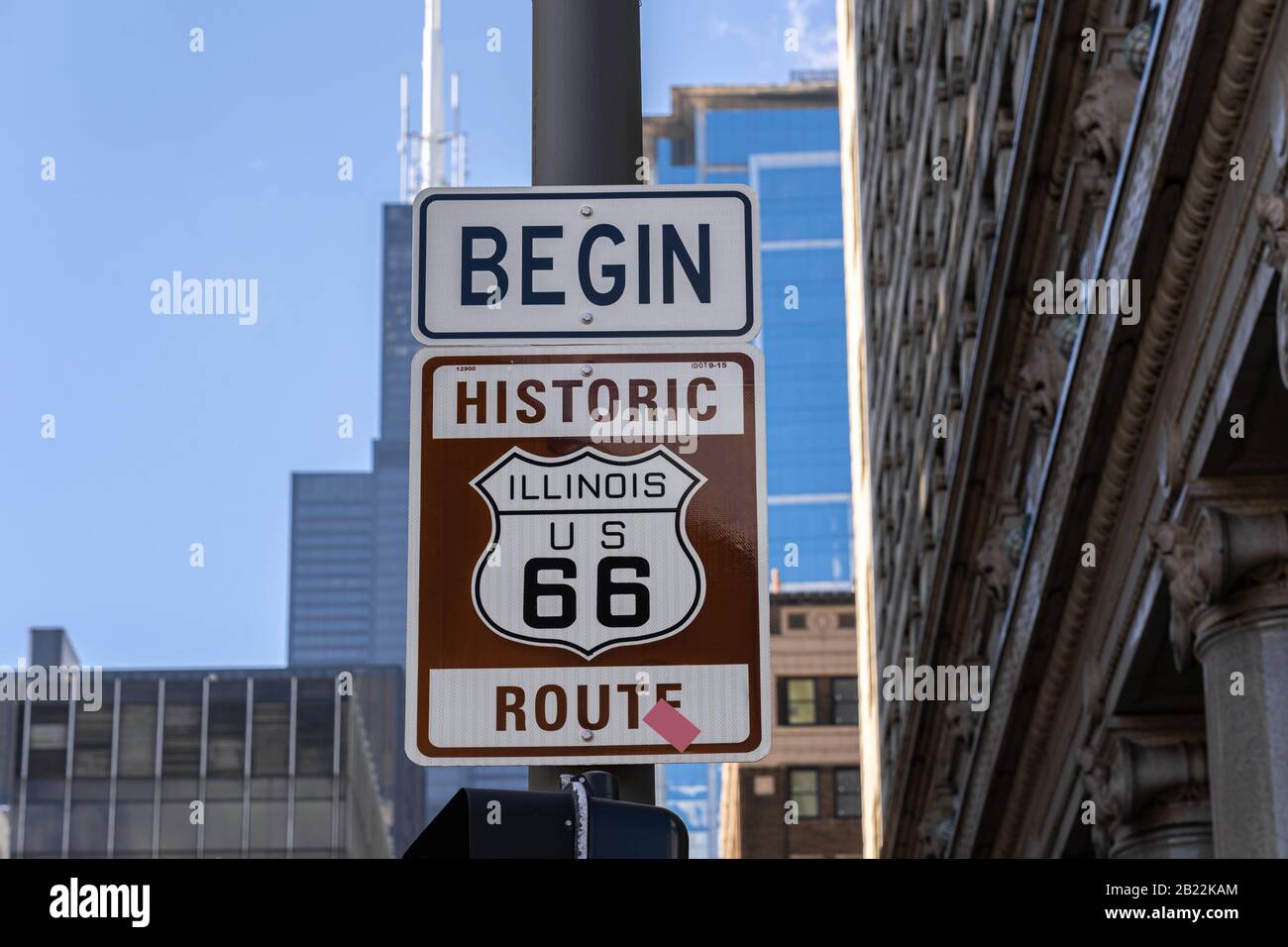 Historic Route 66 Chicago, illinois, USA, United state of America Stock ...