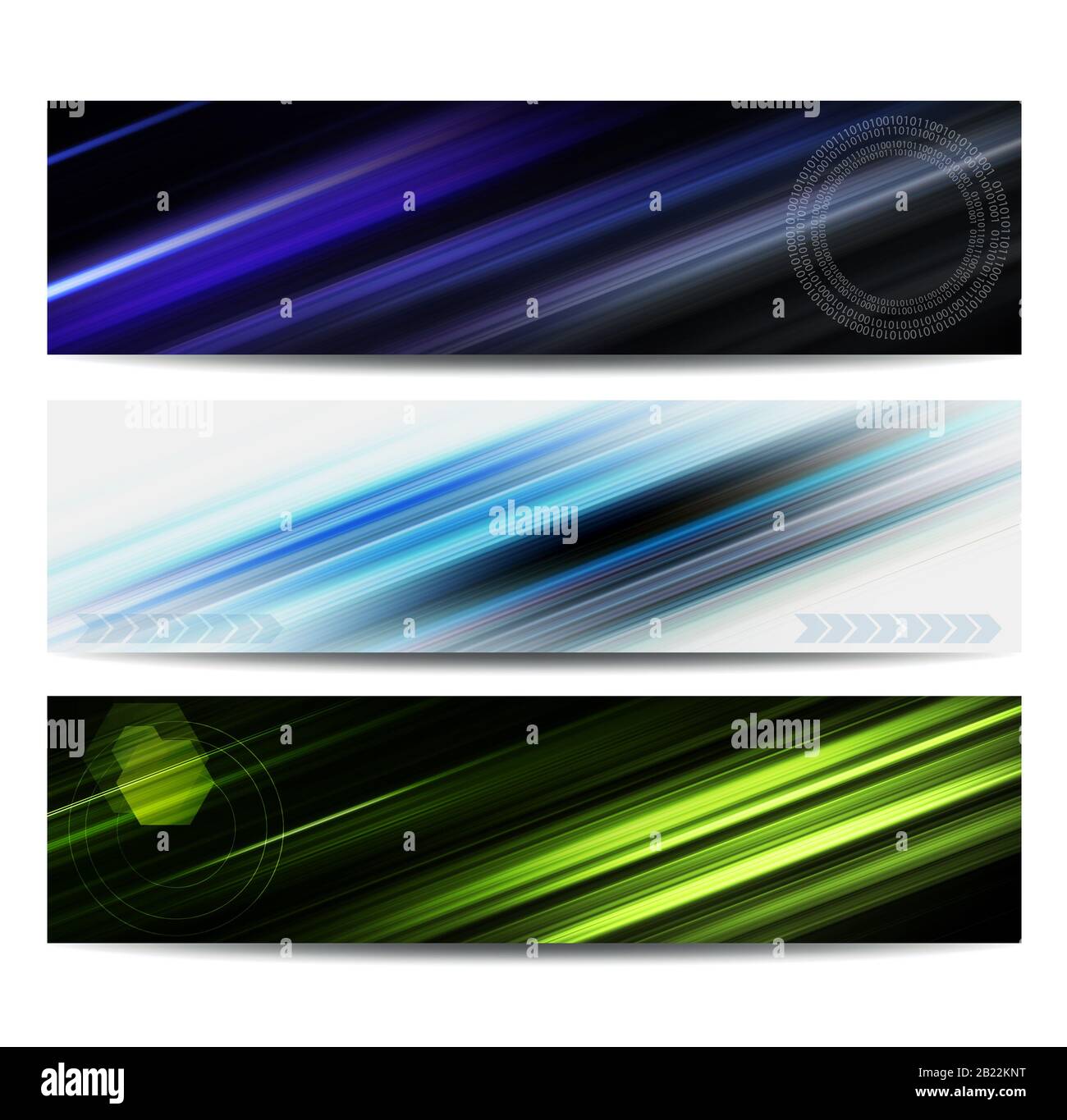 Set linear banners design Cut Out Stock Images & Pictures - Alamy