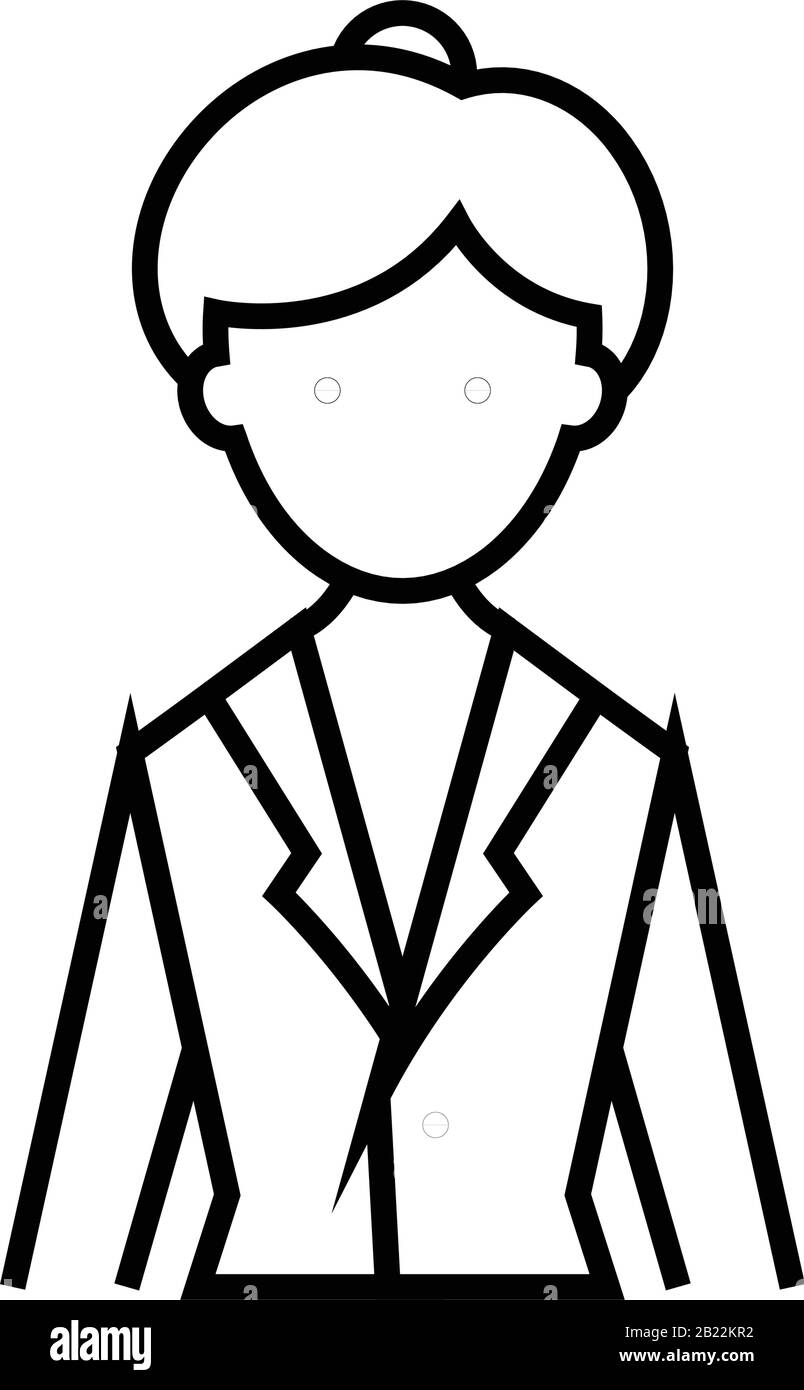 Manager line icon, concept sign, outline vector illustration, linear ...