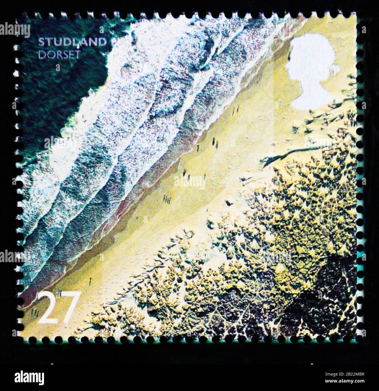 Postage stamp. Great Britain. Queen Elizabeth II. British Coastlines ...