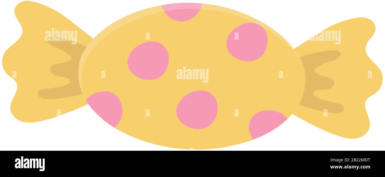 sweet wrapped candy icon design white background vector illustration ...