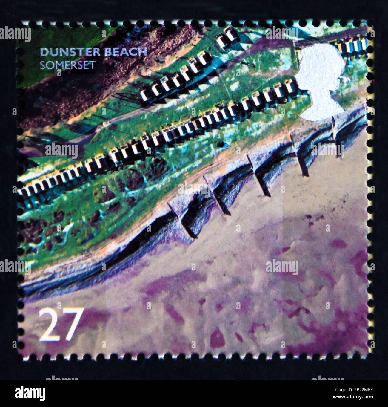 Postage stamp. Great Britain. Queen Elizabeth II. British Coastlines ...