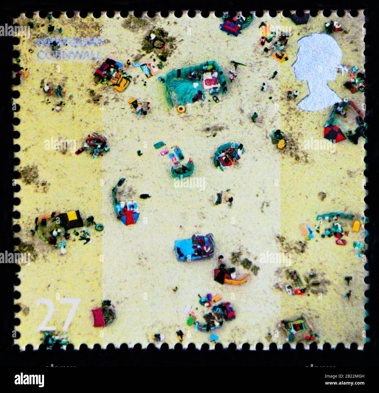 Postage stamp. Great Britain. Queen Elizabeth II. British Coastlines ...