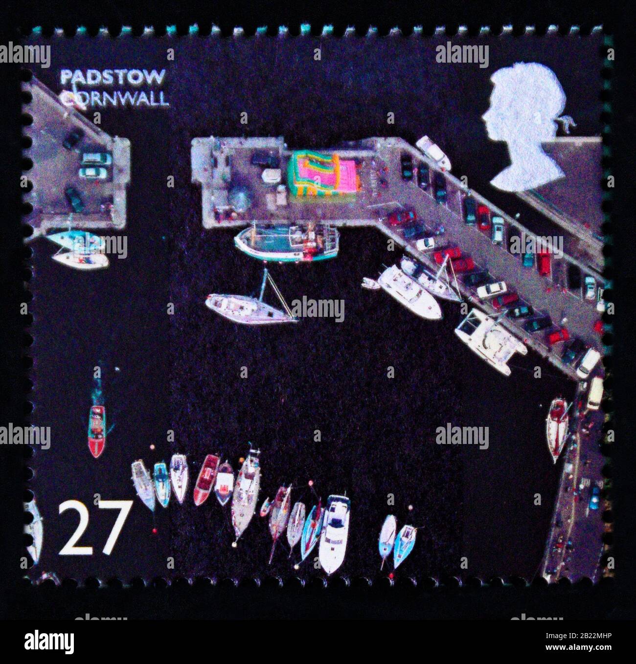 Postage stamp. Great Britain. Queen Elizabeth II. British Coastlines ...