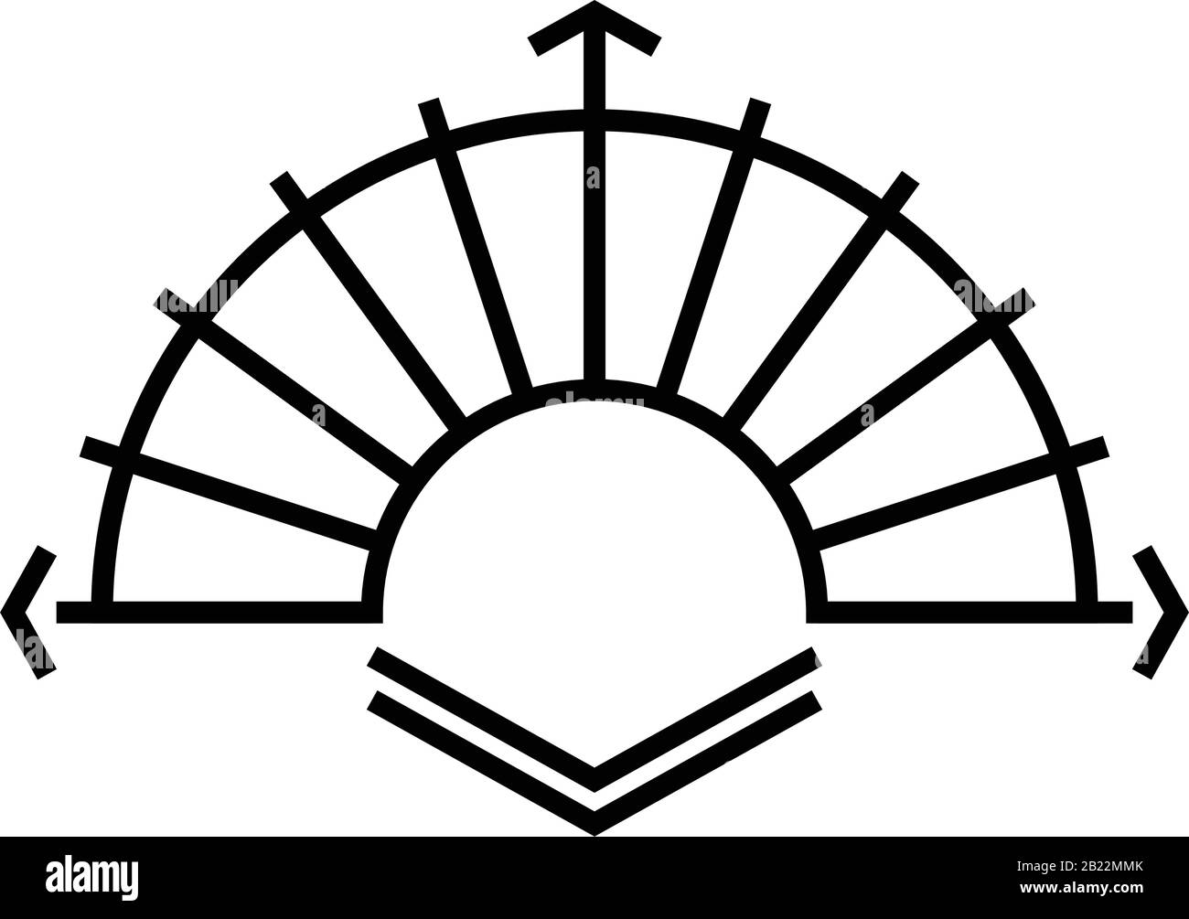 Moving around line icon, concept sign, outline vector illustration ...