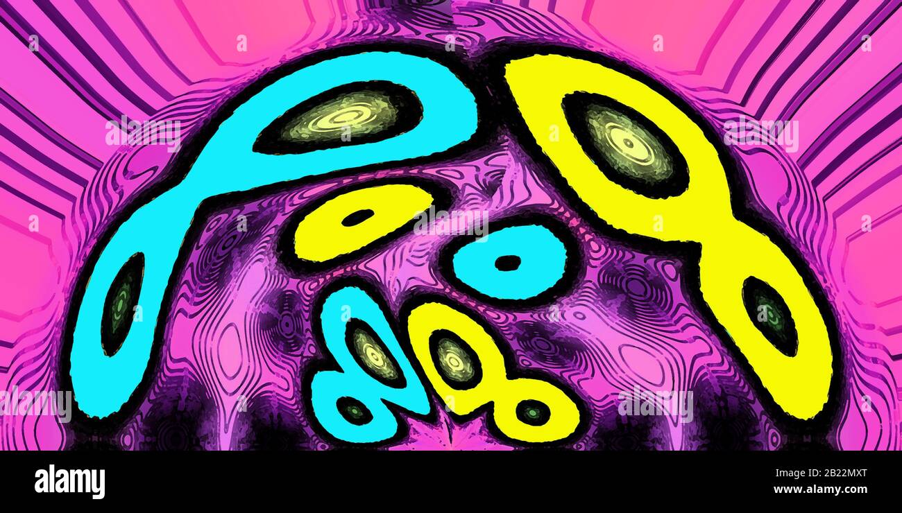 Colorful cyan magenta abstract cartoon style reminding background Stock ...