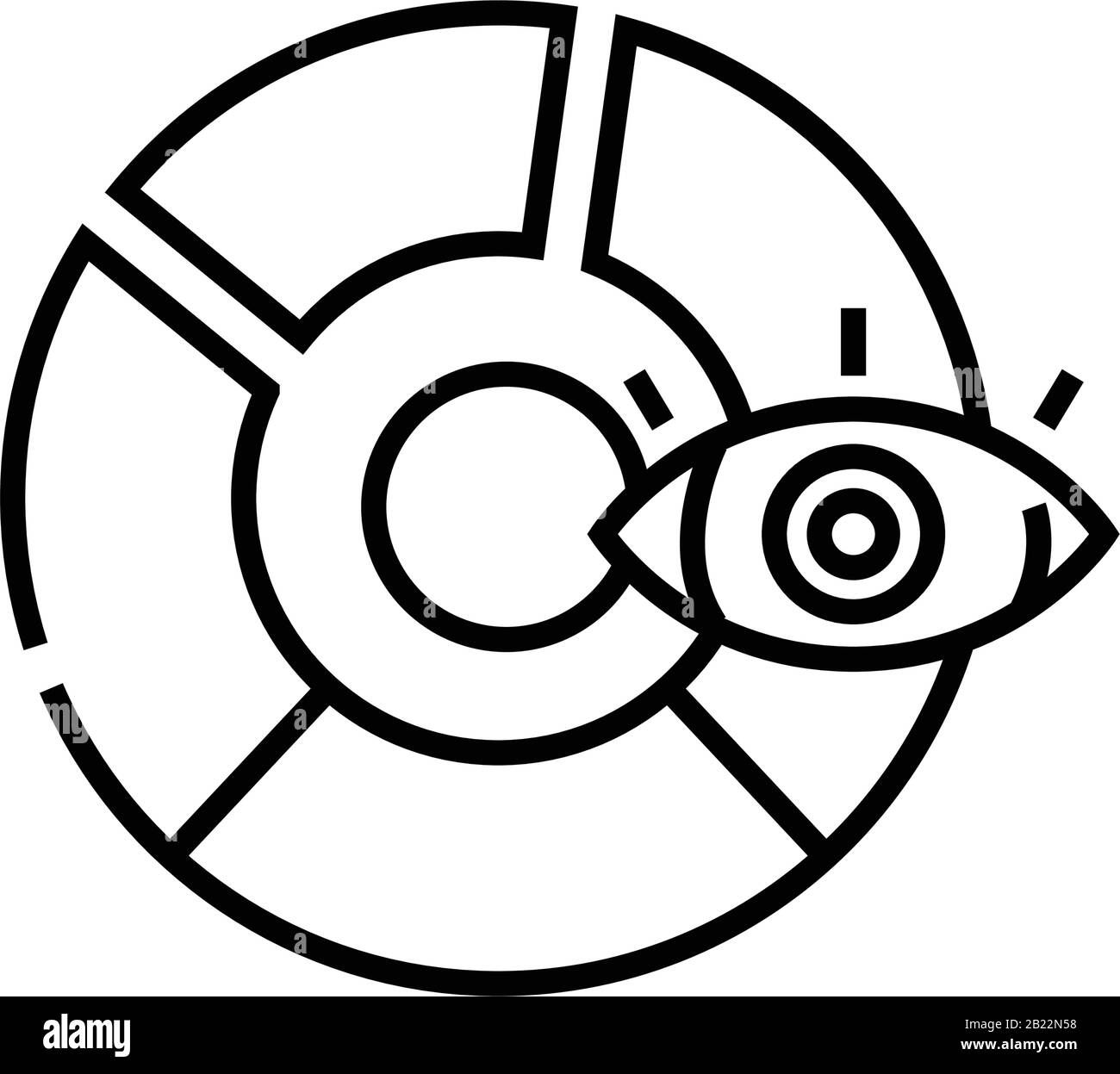 Open data line icon, concept sign, outline vector illustration, linear ...