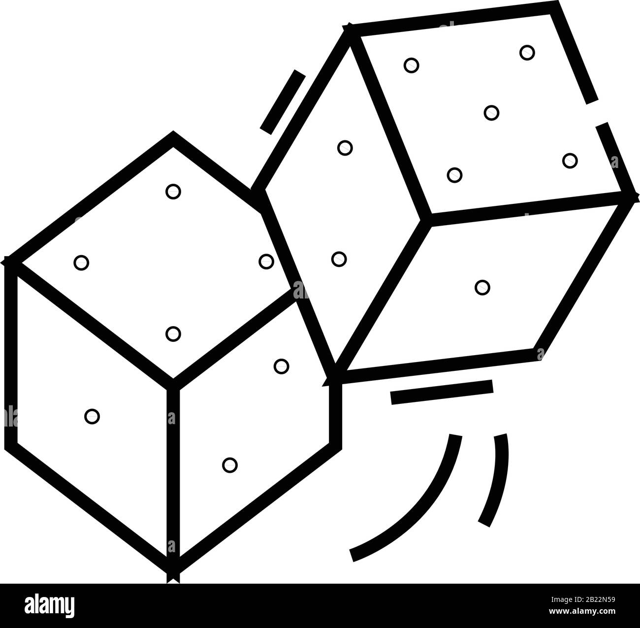 Lot line icon, concept sign, outline vector illustration, linear symbol ...