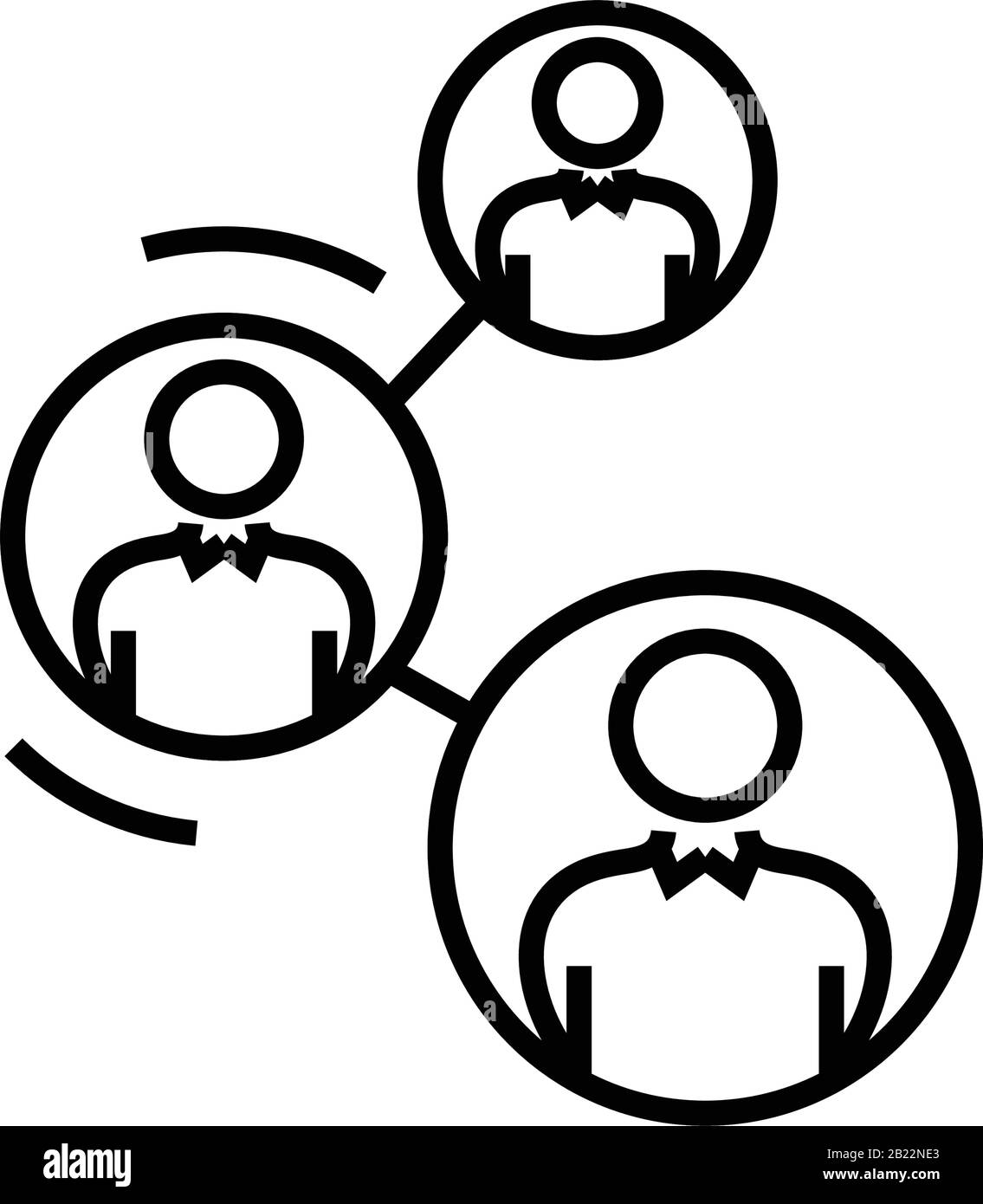 Message line icon, concept sign, outline vector illustration, linear ...