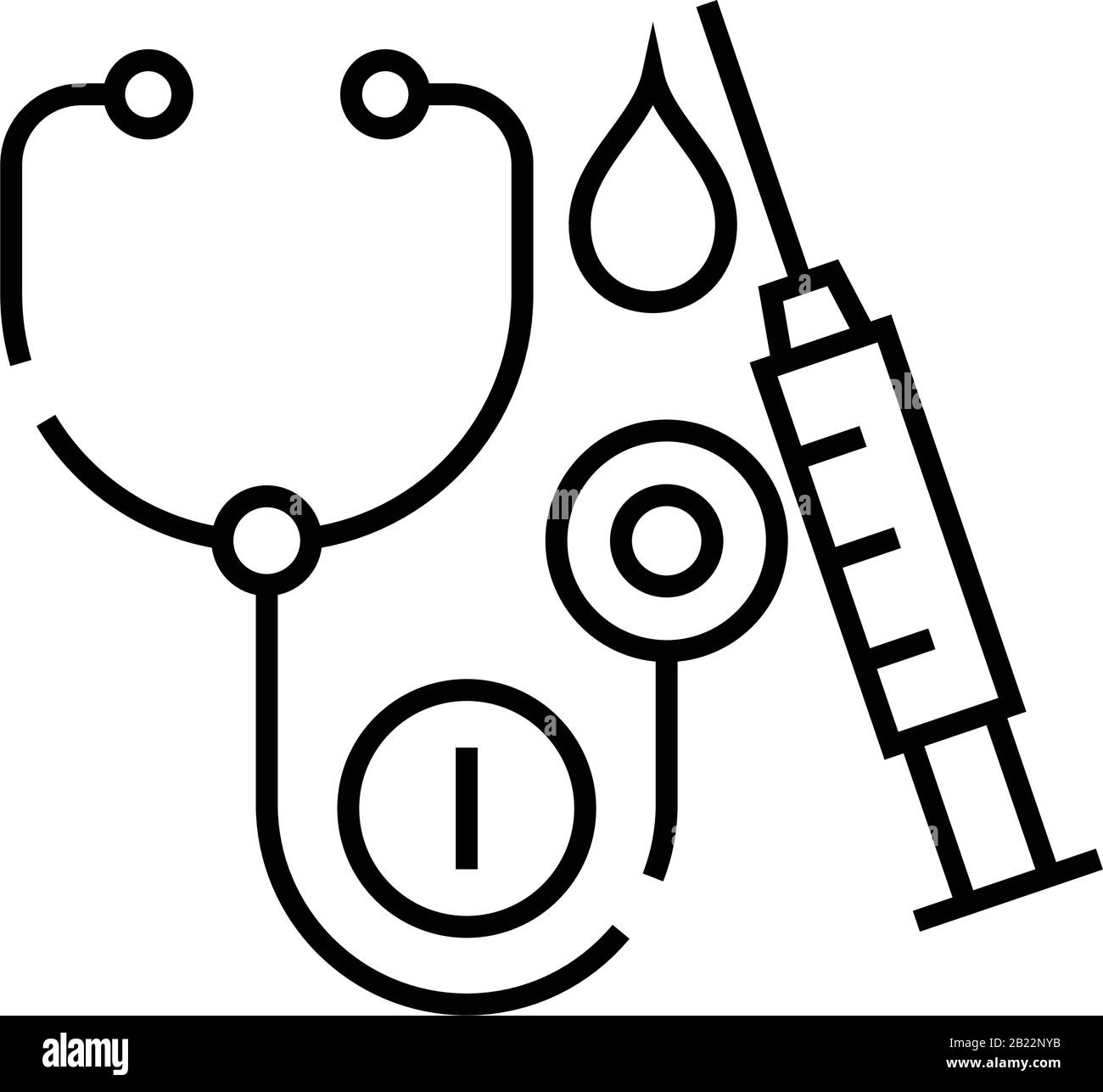 Medical therapy line icon, concept sign, outline vector illustration ...