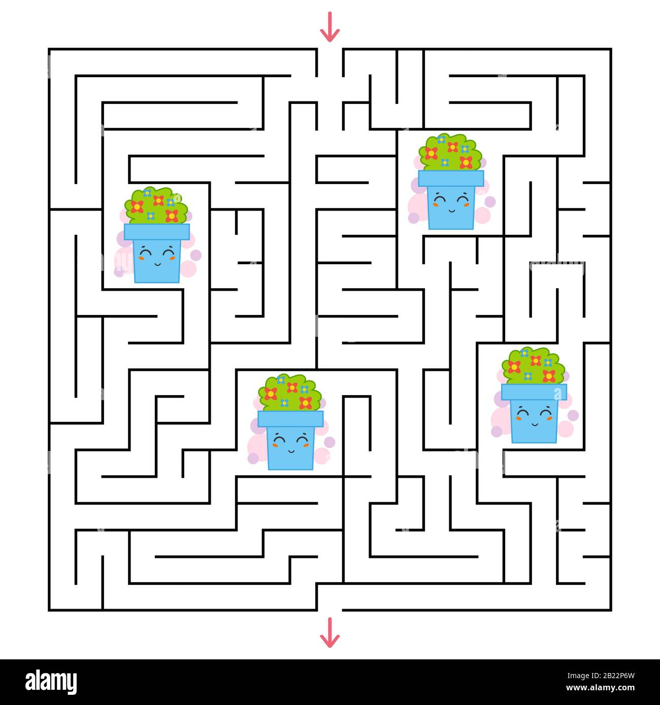 Flower maze Cut Out Stock Images & Pictures - Alamy